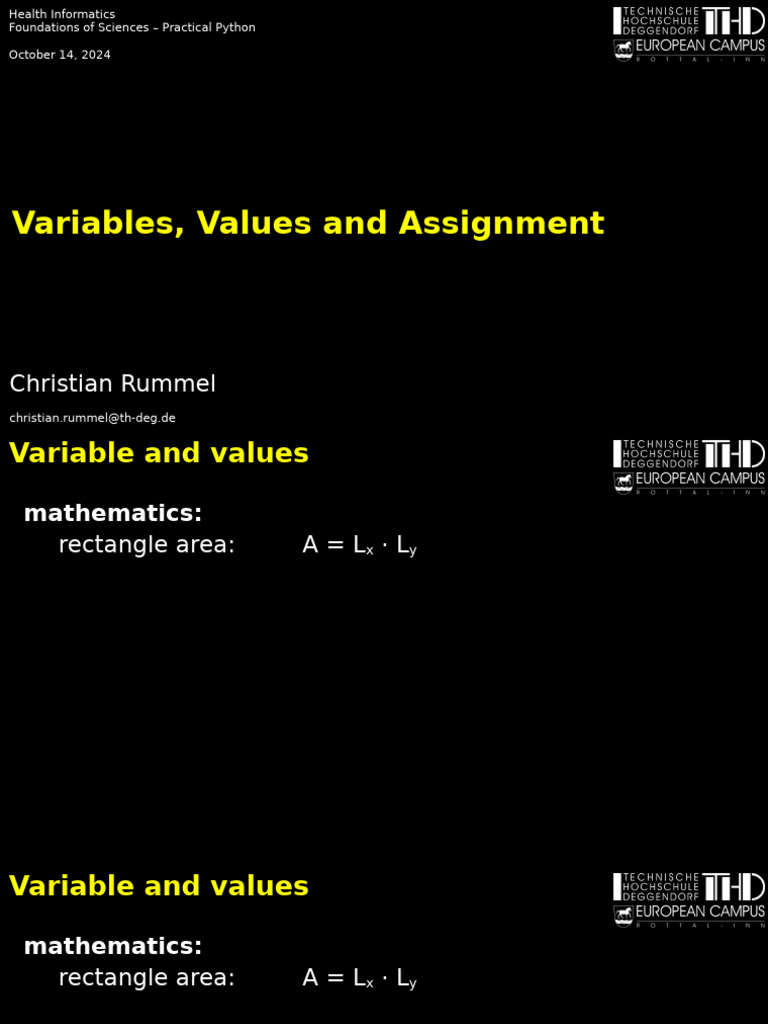 Understanding Variables and Assignment in Python | PDF | Random Access ...