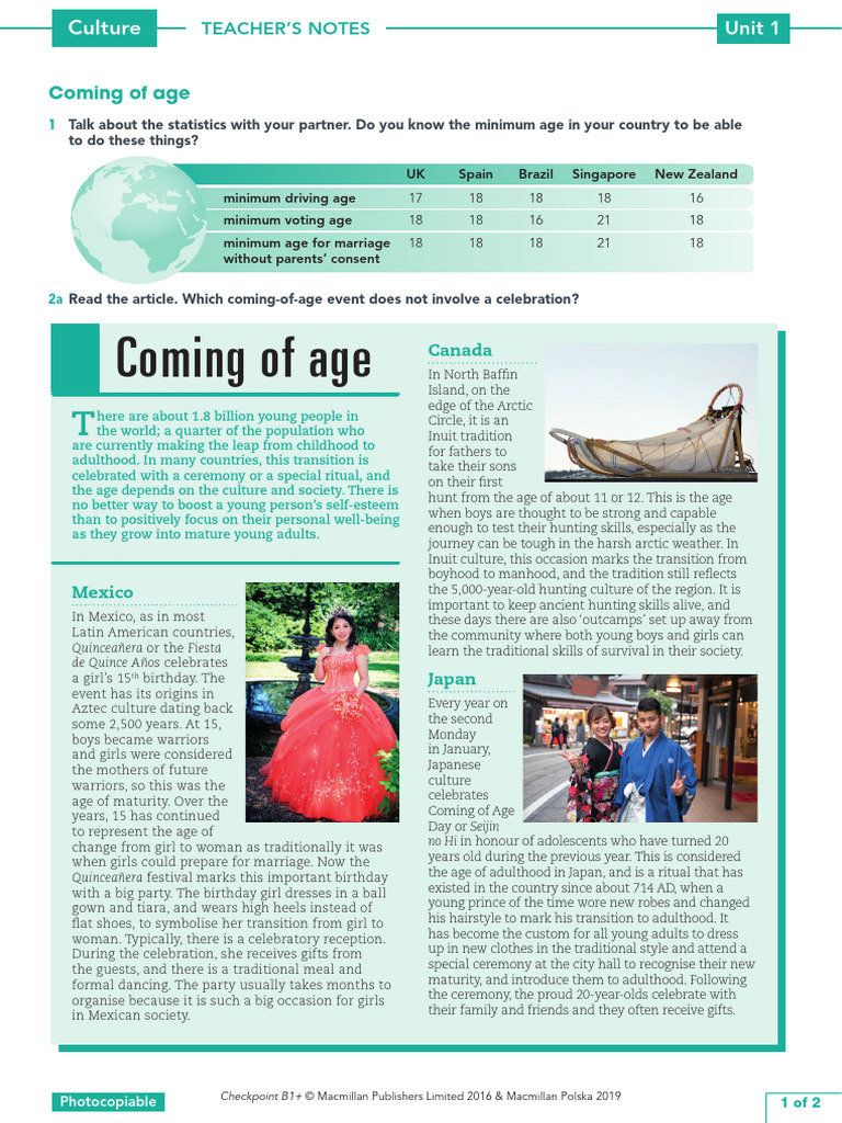 Global Coming-of-Age Traditions | PDF | Social Conventions