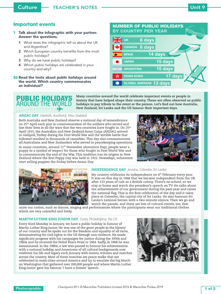 Checkpoint B1+ - TRC - Culture - U9 | PDF