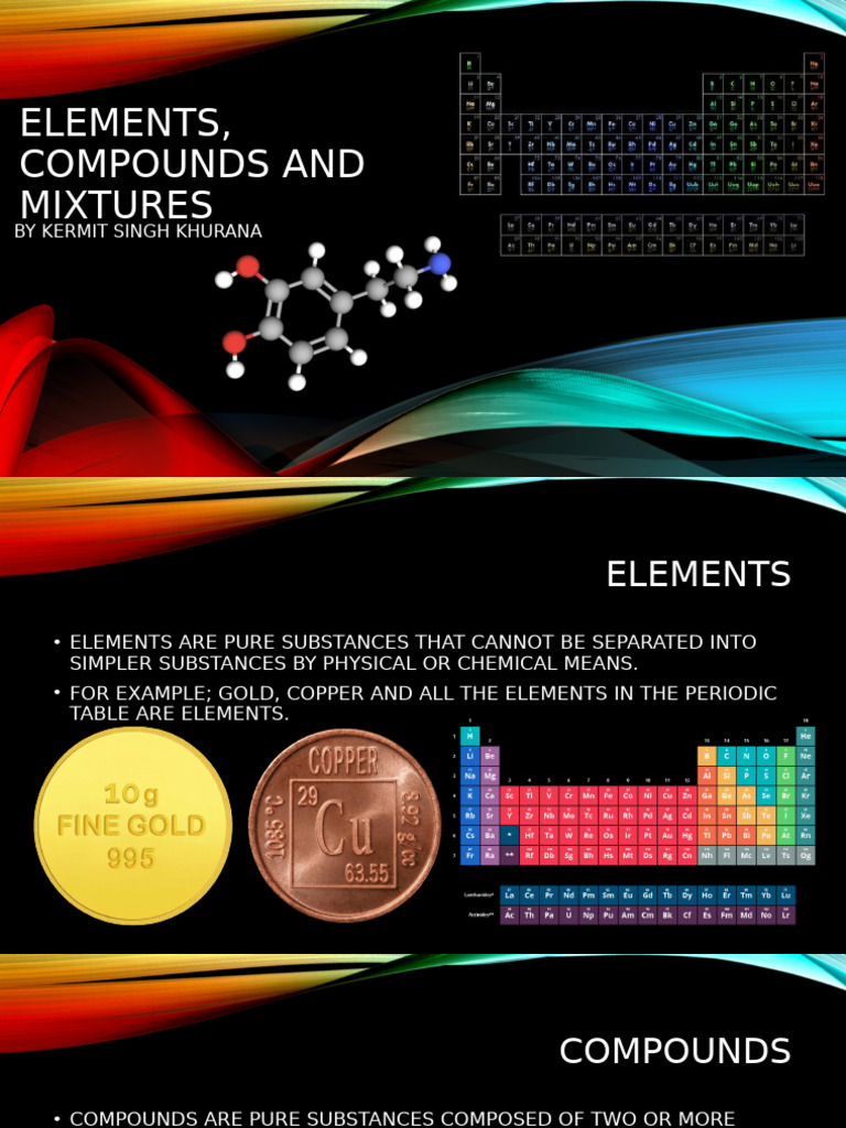 Elements, Compounds and Mixtures | PDF