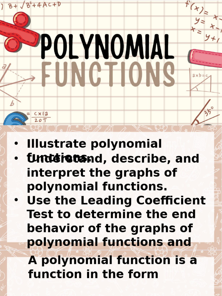 Polynomial Functions | PDF | Polynomial | Function (Mathematics)