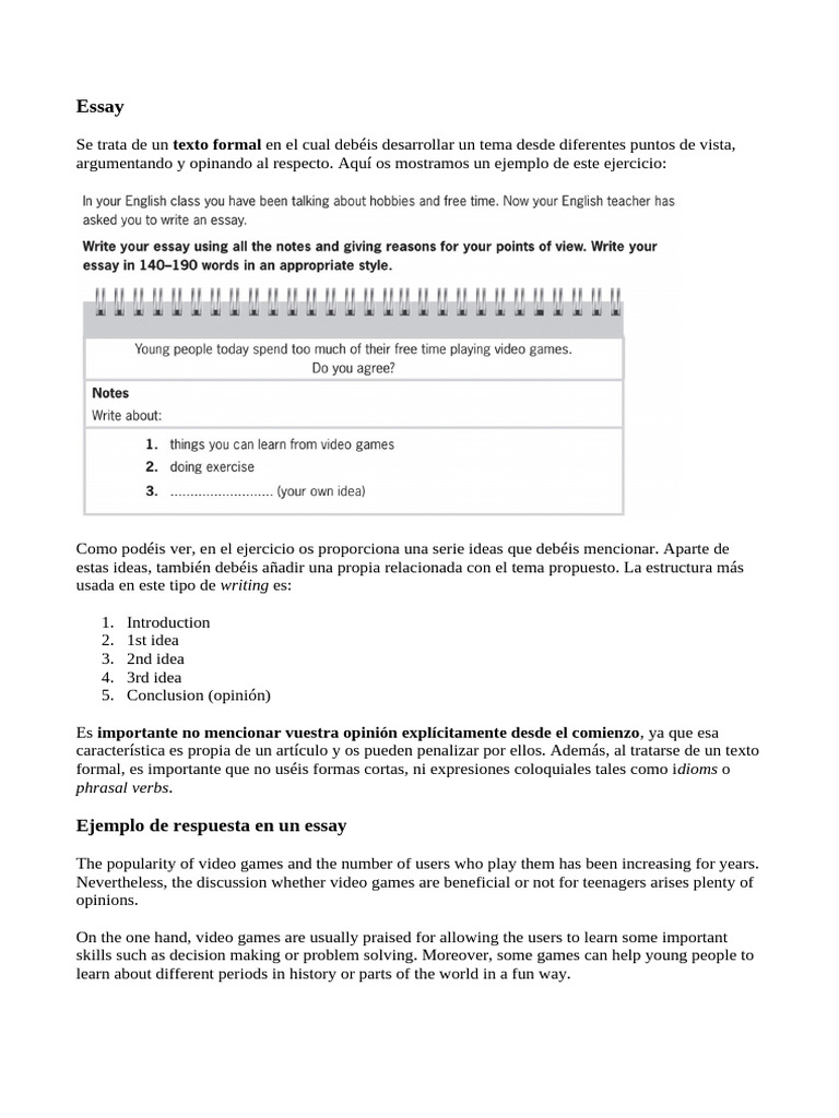 Tipos de Writing | PDF