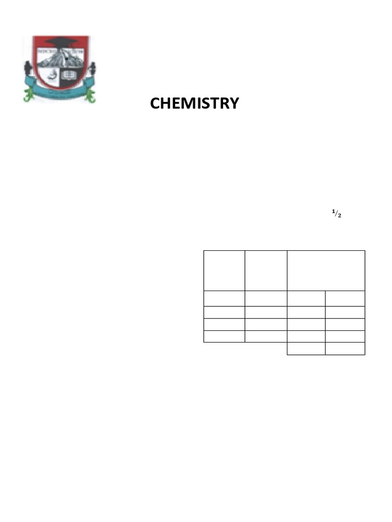 2022 Malawi Chemistry Mock Exam Paper | PDF | Hydrochloric Acid | Acid
