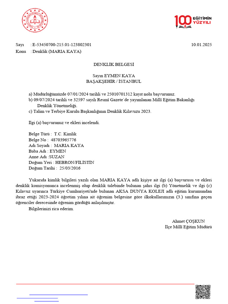 Denklik Belgesi | PDF