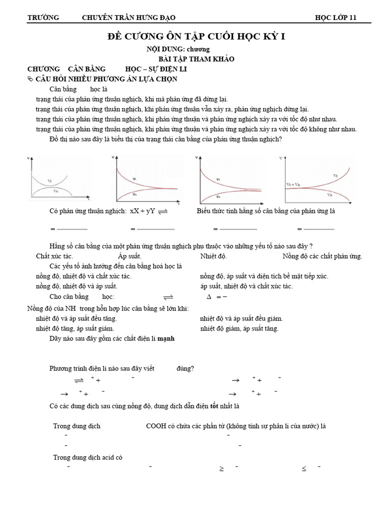 2024-2025 de Cuong HK 1 Khoi 11 HS | PDF