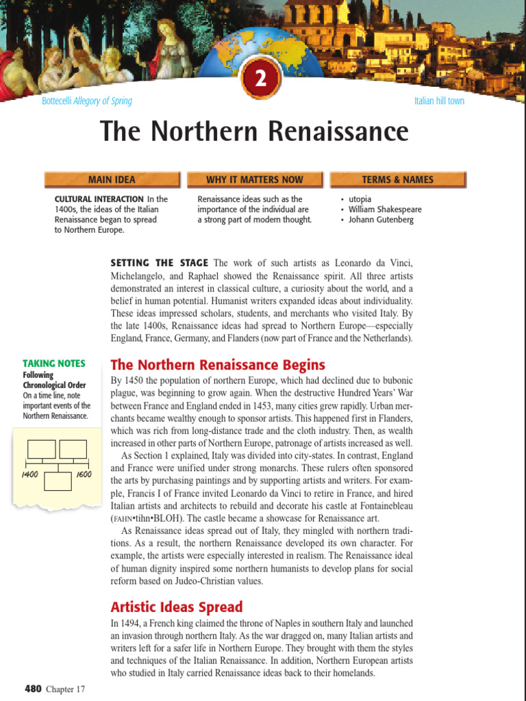 chapter 17.2 The Northern Renaissance | PDF | Printing Press | Printing