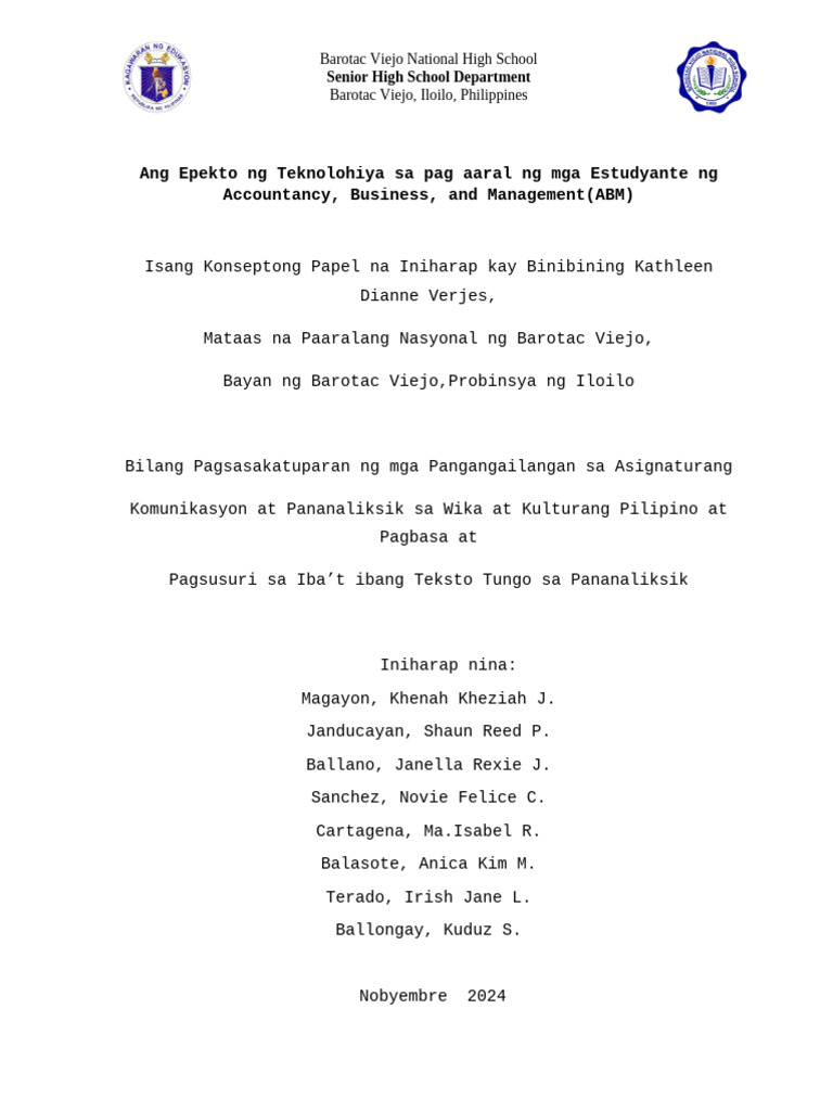 Konseptong Papel Sa KPWKP | PDF