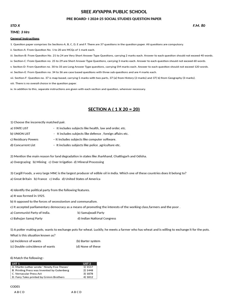 PRE_BOARD_I_SST[1] | PDF