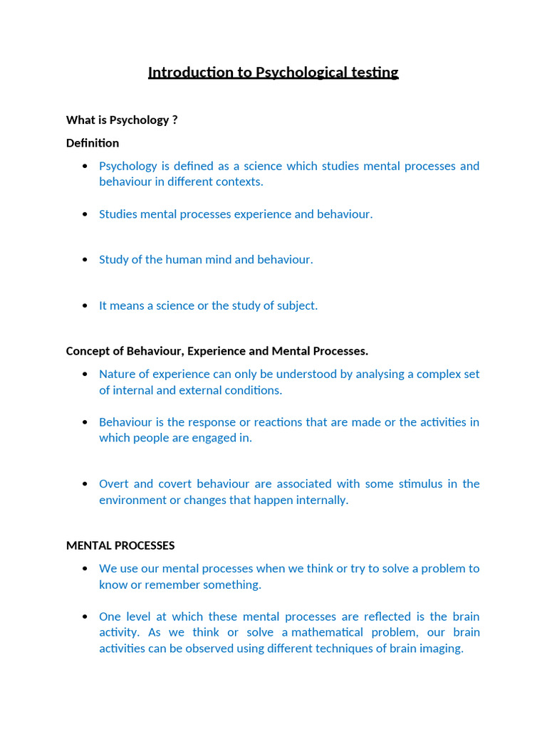 Psychological Test (1) | PDF | Validity (Statistics) | Experiment