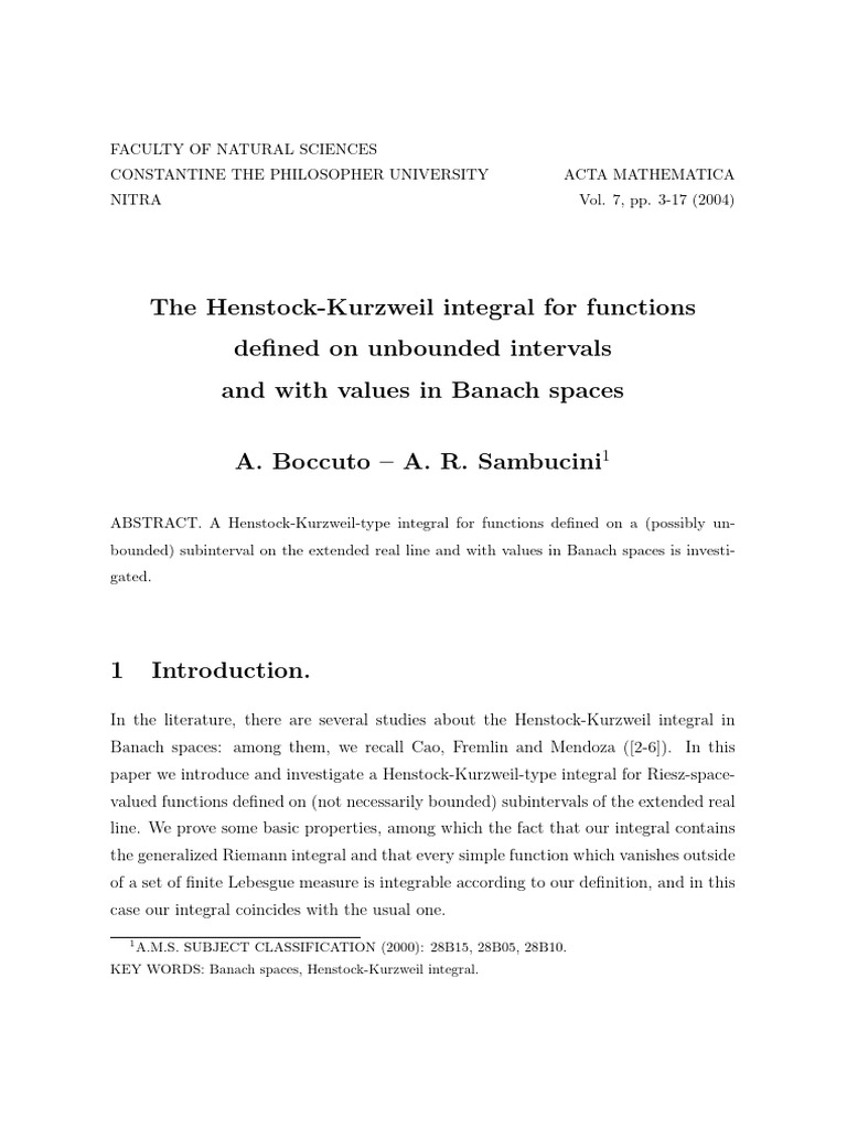 abars0204 | PDF | Integral | Lebesgue Integration