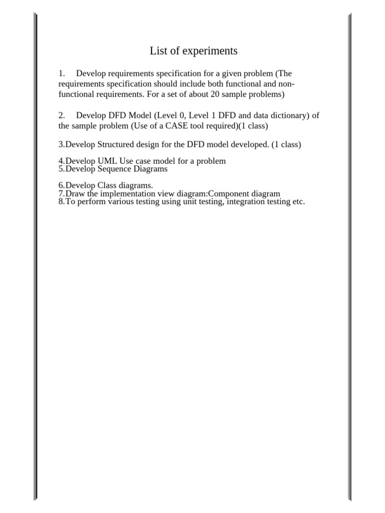 software Engineering lab manual (1) | PDF | Use Case | Unified Modeling Language