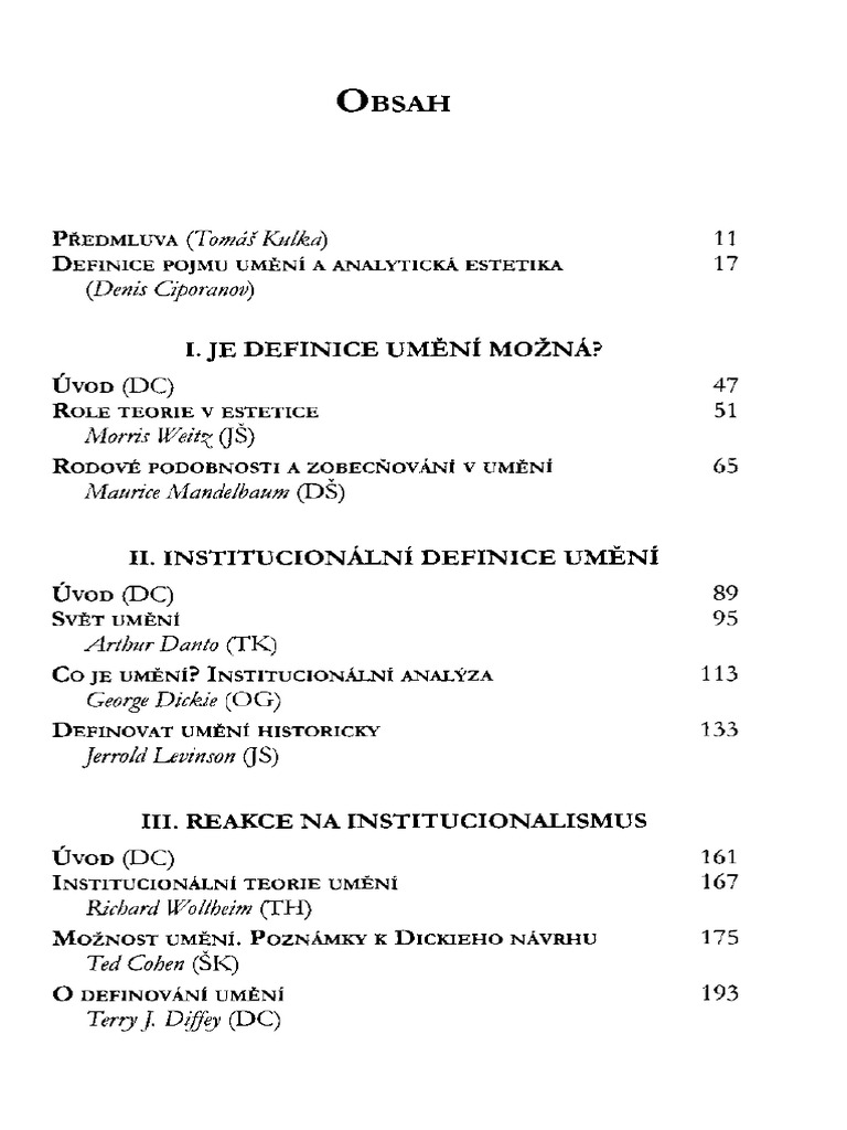 Co Je Umění, Obsah | PDF