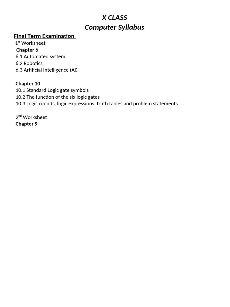 Comp x Ft 24-25 Sylllabus | PDF