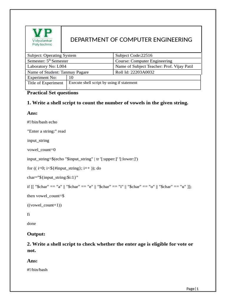 22203A0032 OSY Practical 10 | PDF | Computer Programming | Software Engineering