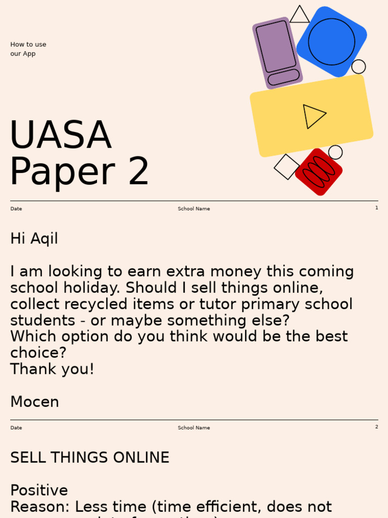 Uasa Paper 2 | PDF