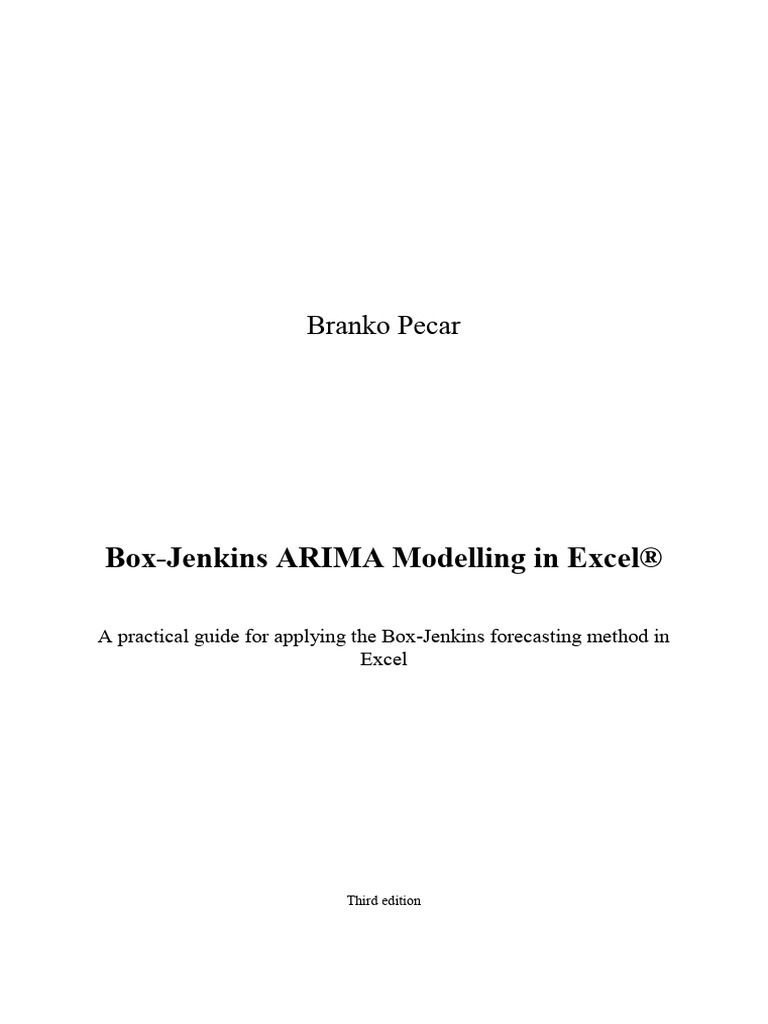 Box Jenkins Arima Modelling In Excel Pdf Stationary Process