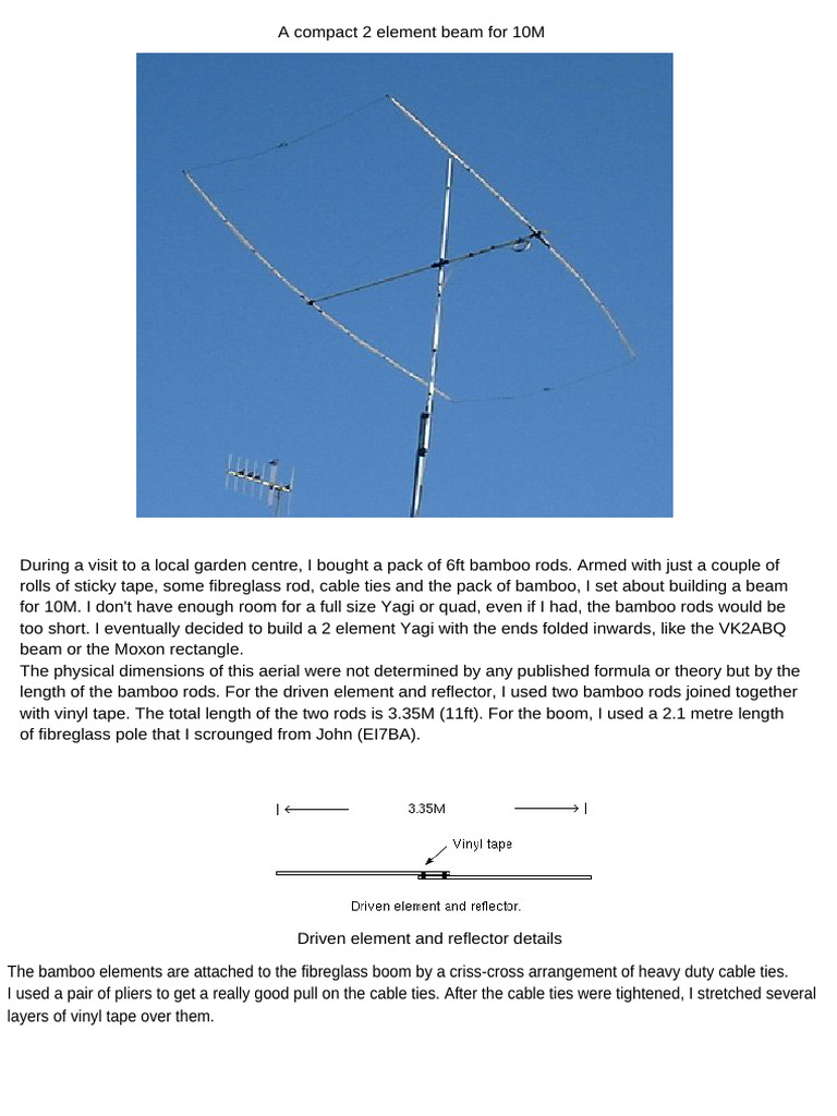 Compact 2-Element 10M Beam Antenna Guide | PDF | Antenna (Radio ...
