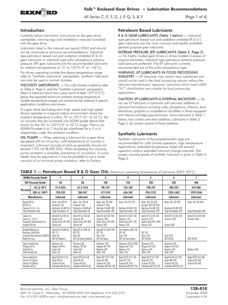 128-010 | PDF | Lubricant | Motor Oil
