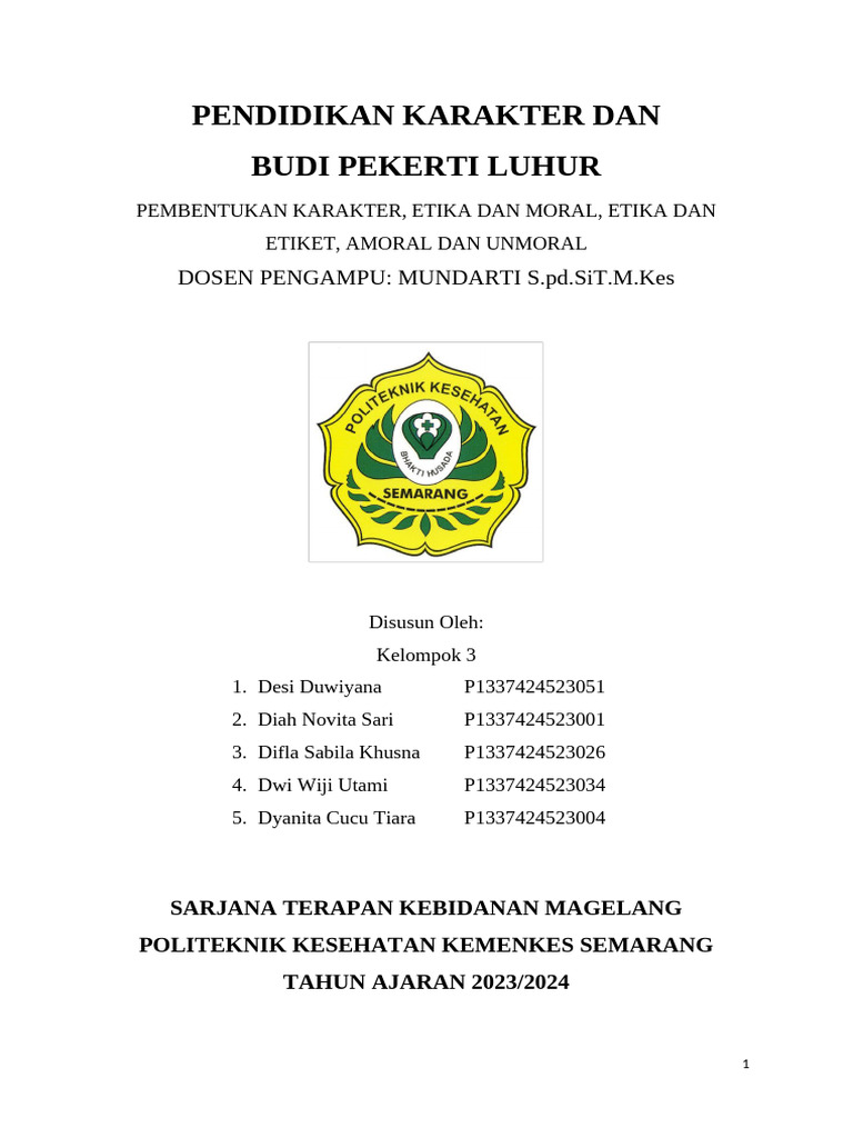 1_Konsep Pembentukan Karakter | PDF