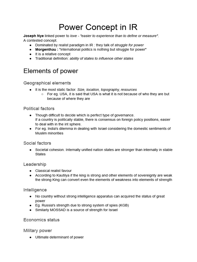 IR - Unit3 Power Concept in IR | PDF | Polarity (International ...