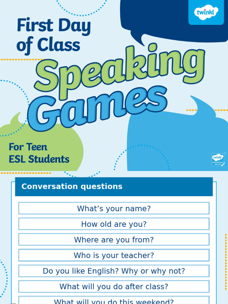 ESL Conversation and Quiz Activities | PDF