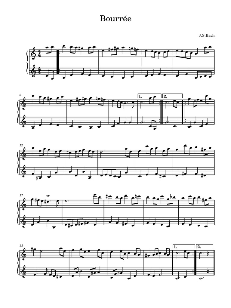 Bourrée Dueto | PDF