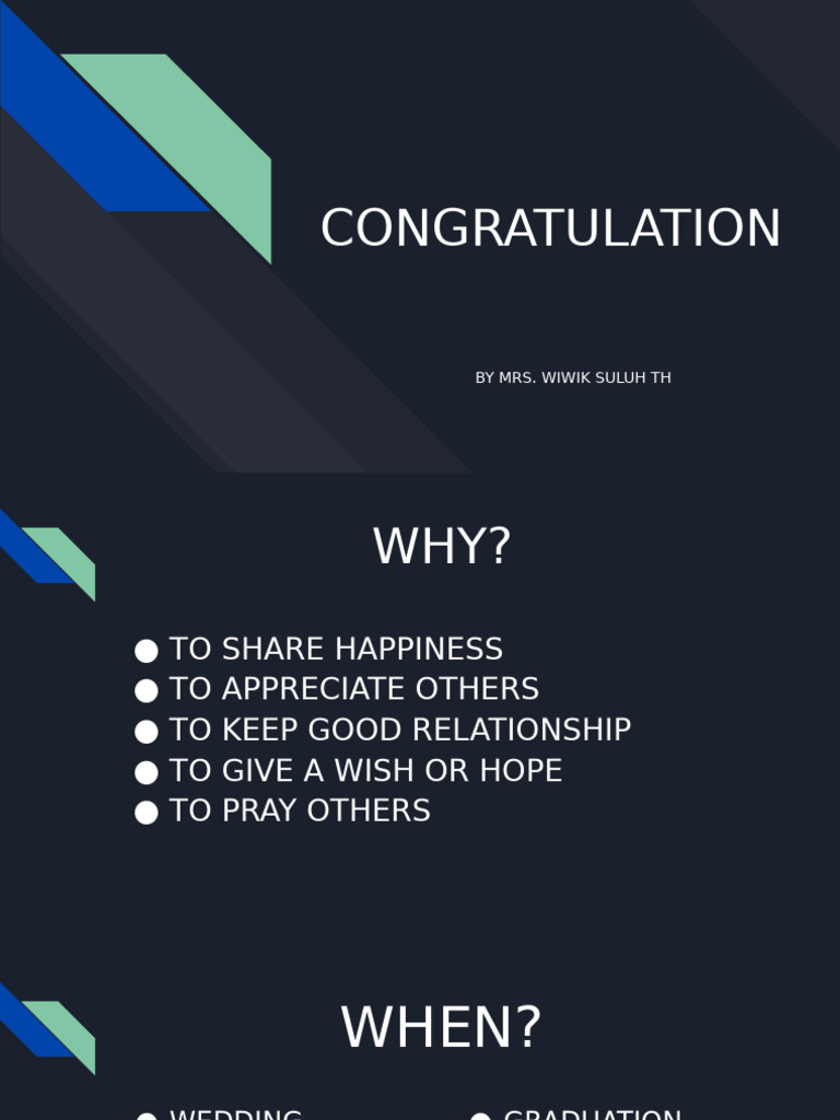 Creative Ways to Say Congratulations | PDF