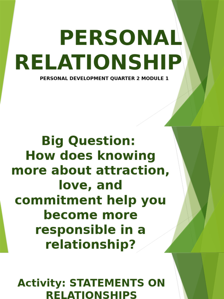 Personal Relationship | PDF | Friendship | Family