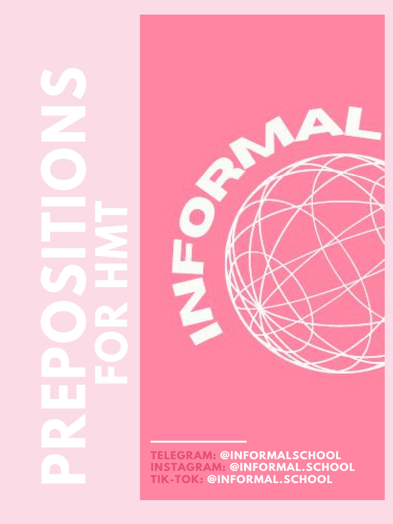Prepositions for HMT | PDF