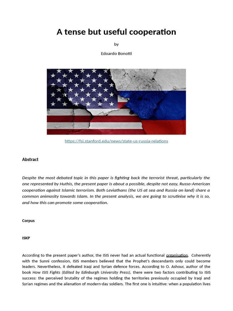 Edoardo Bonotti 12.12.24 - A Tense But Useful Cooperation | PDF ...