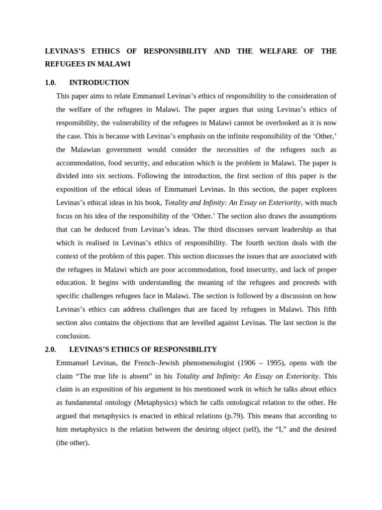 PHI 414 Main Paper | PDF | Dialectic | Refugee