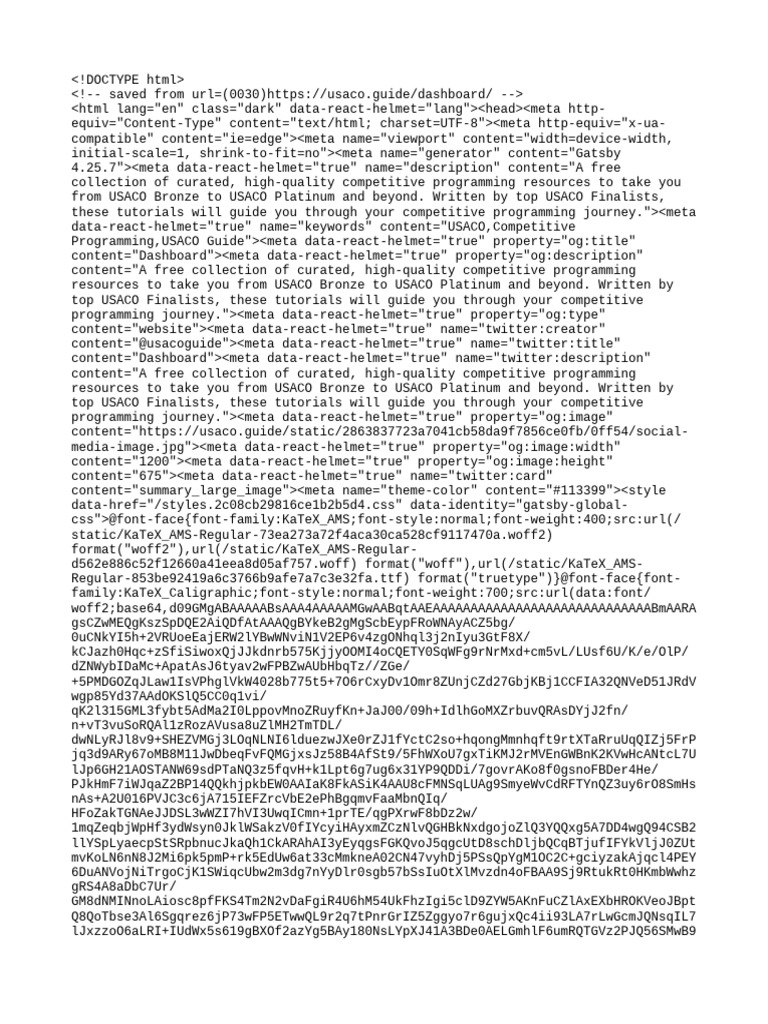 Dashboard USACO Guide | PDF