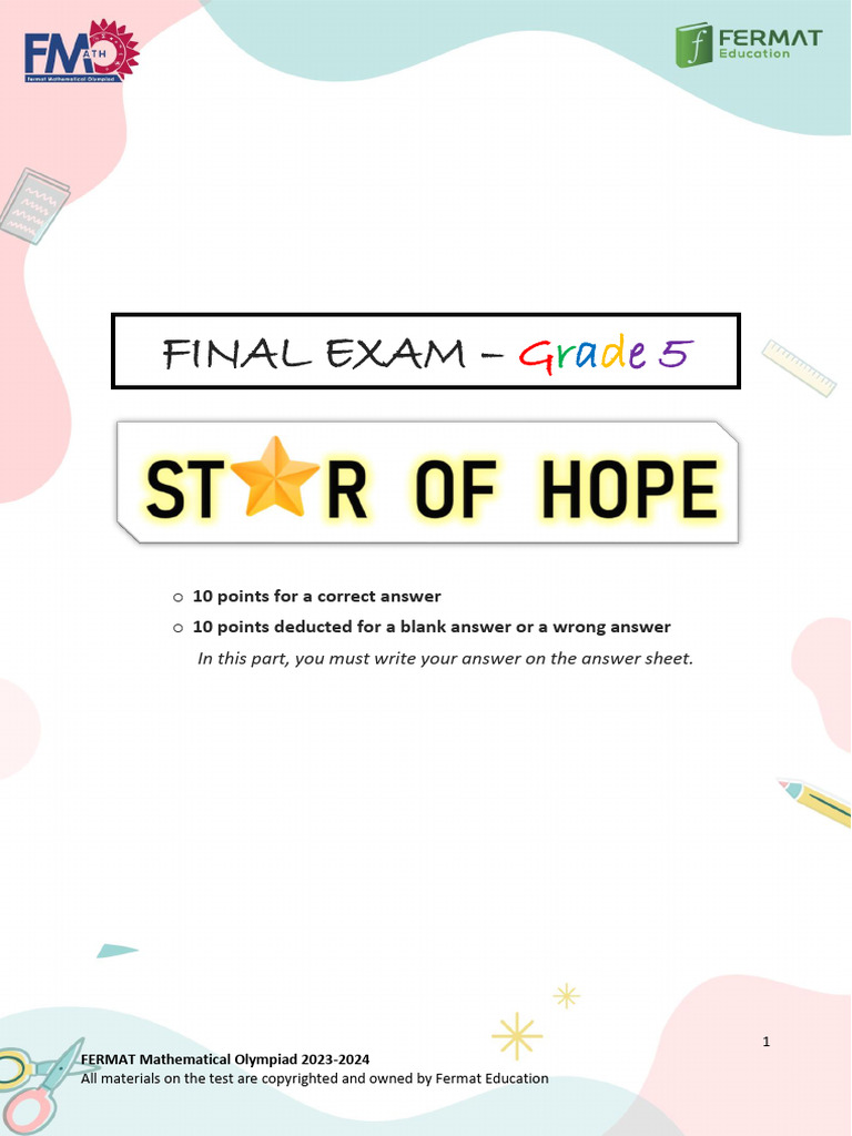 Grade 5 Star of Hope | PDF