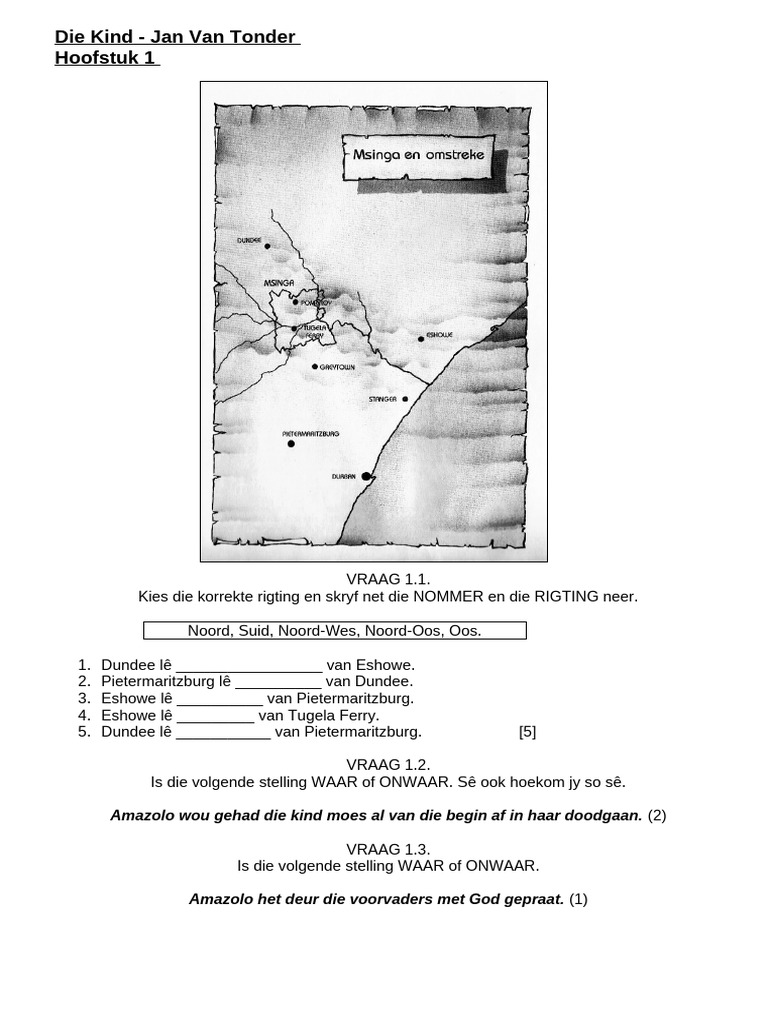 Die Kind HFST 1 Vrae | PDF