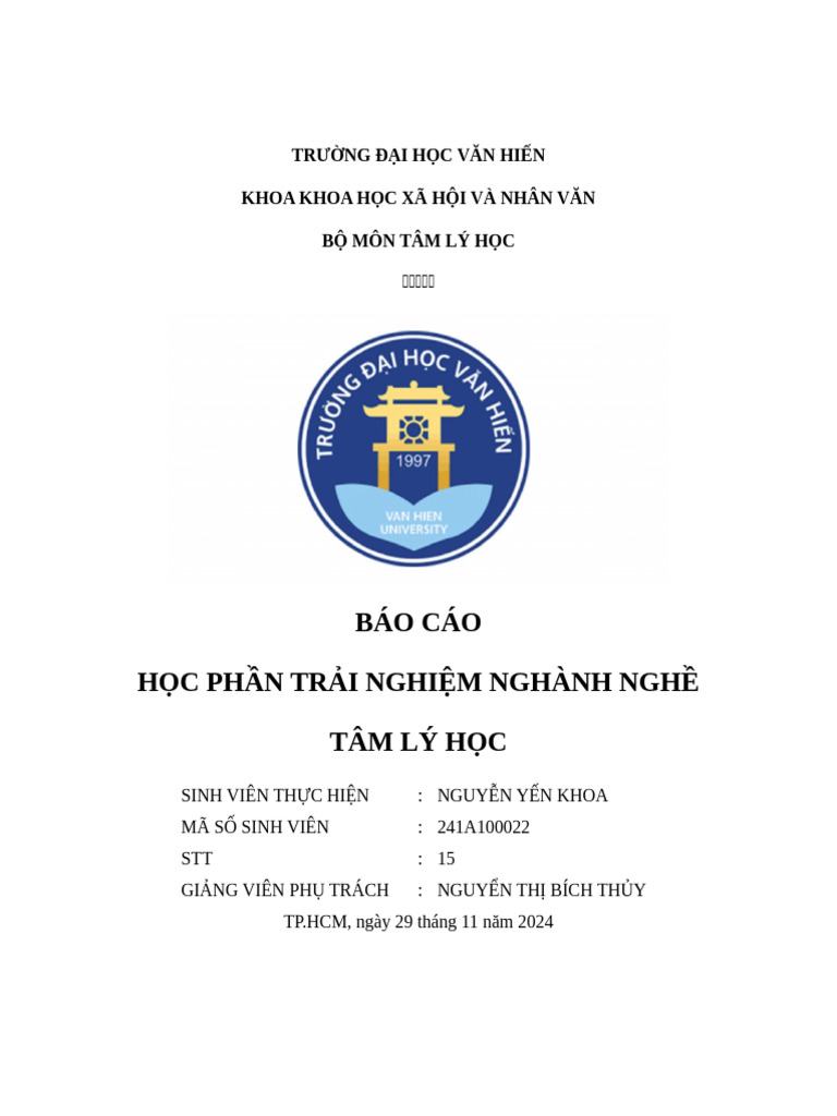Báo Cáo TNNN | PDF
