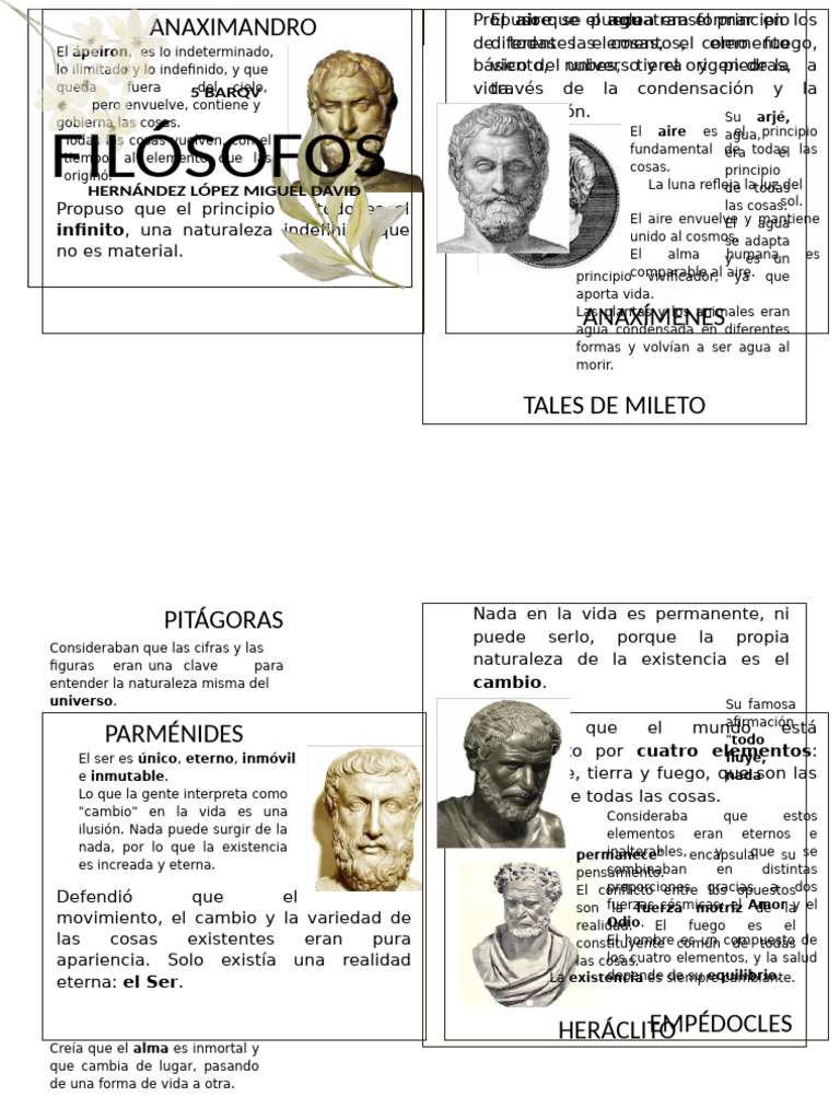 FILOSOFOS | PDF | Teoría de sustancias | Existencia
