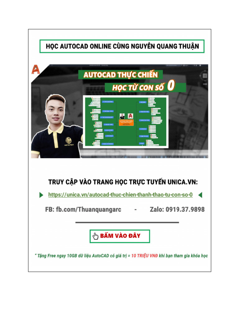 Khoa Hoc Autocad Thuc Chien - Thanh Thao Tu Con So 0 (Nguyen Quang Thuan) | PDF