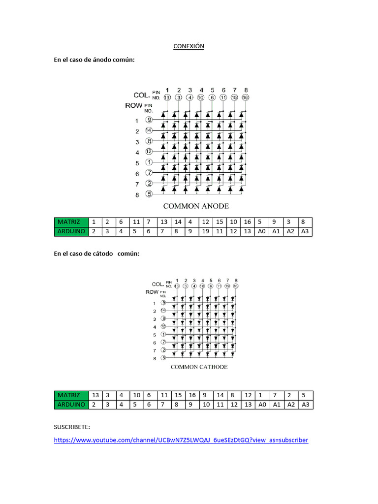 Conexión Matriz 8X8 | PDF