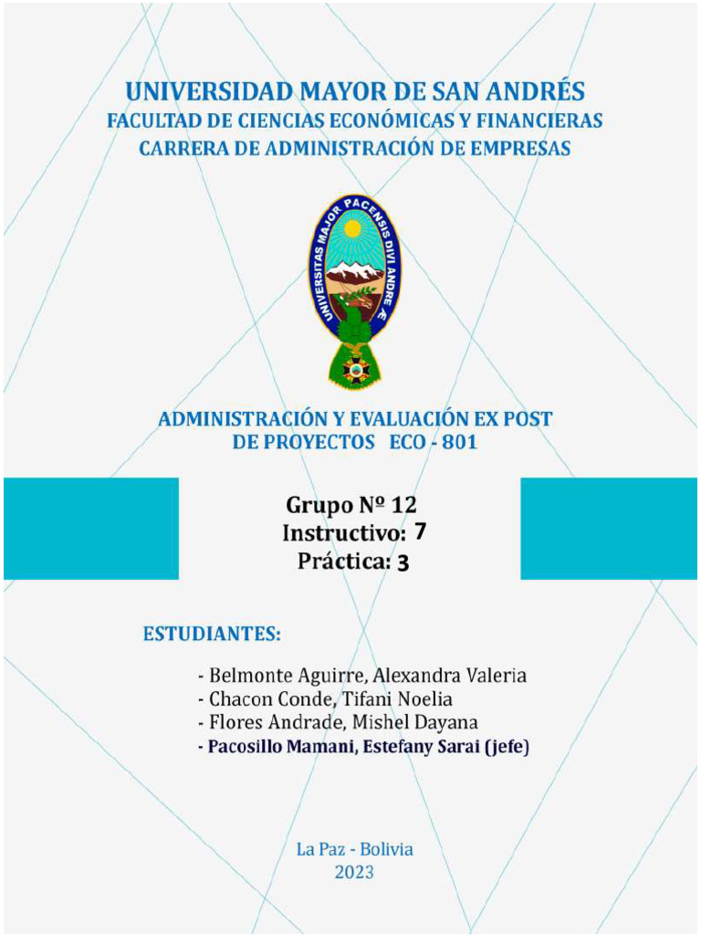 Eco - 801 Practica 3 Inst7 Grupo 12 | PDF | Evaluación | Presupuesto