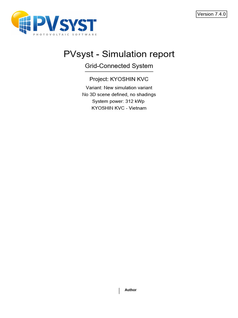 PV System Simulation Report | PDF | Solar Panel | Power Inverter