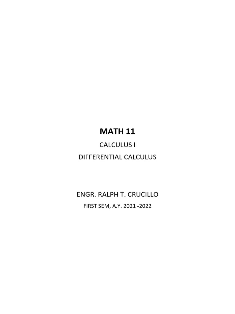 Introduction To Derrivatice Calculus | PDF | Function (Mathematics) | Variable (Mathematics)