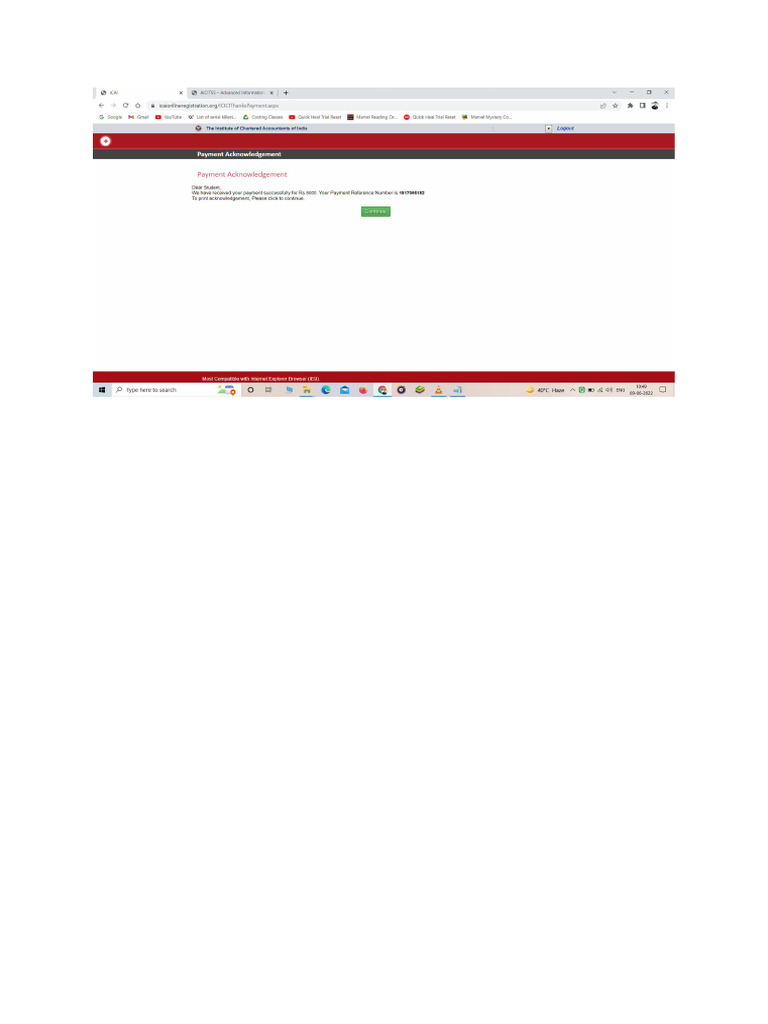 Acknowledgment MCS | PDF