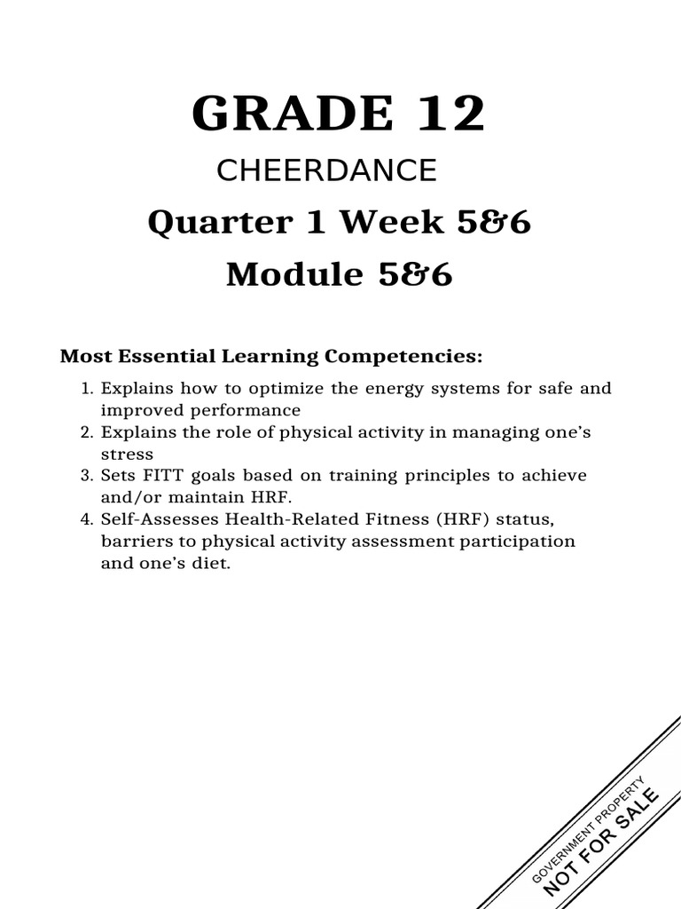 Grade 12 Cheerdance Module Overview | PDF | Cheerleading | Dances