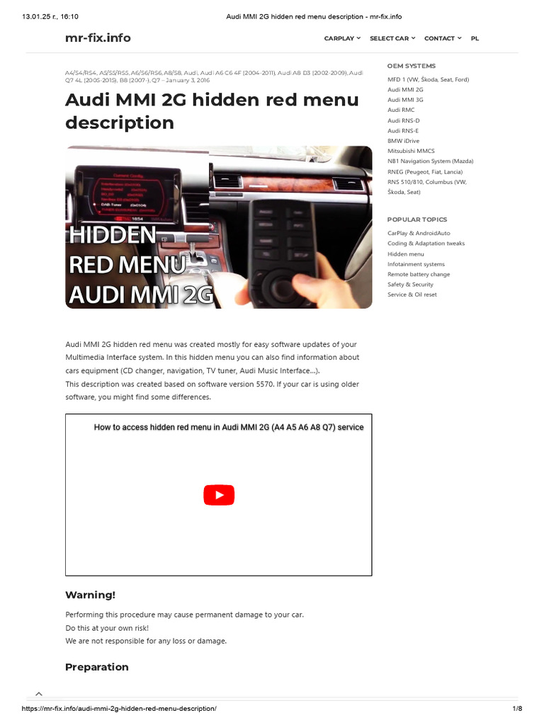 Mmi Hidden Menu Anleitung