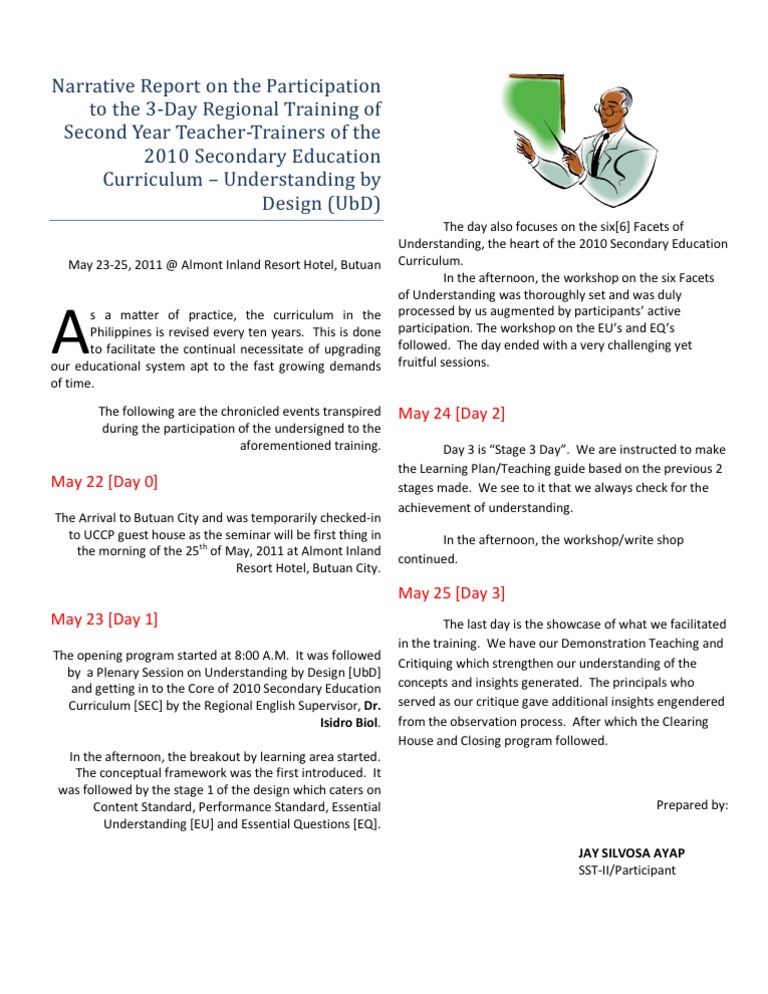 Narrative Report Sample | PDF | Career & Growth | Social Science