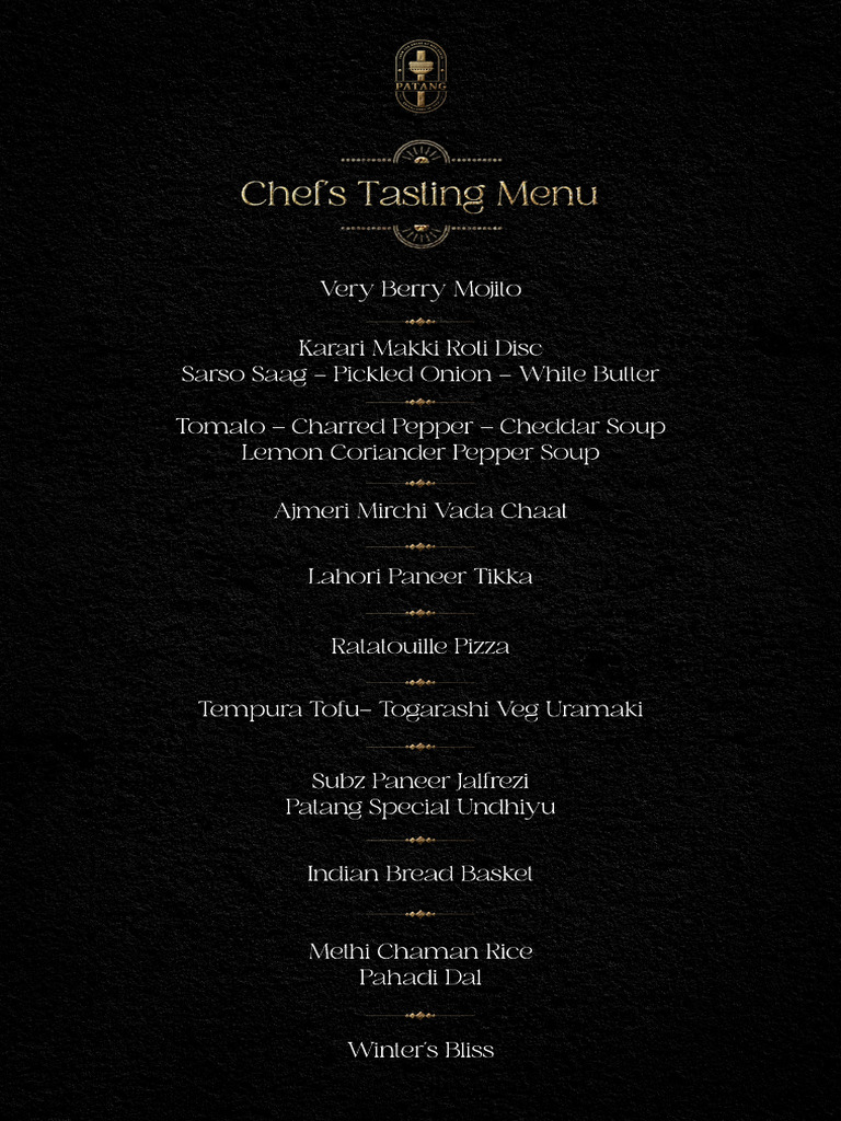 Course Meal Menu | PDF