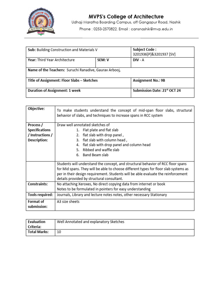 Assignment 9B - Floor slabs -sketches 24 (1) | PDF
