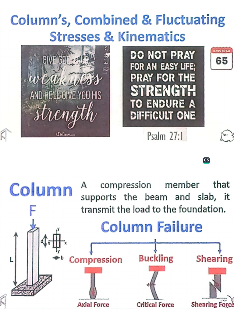 Columns Combined Fluctuating Stress Kinematics | PDF