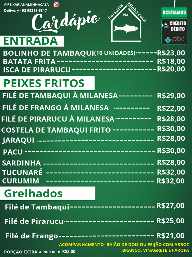 Cardápio Peixaria Na Minha Casa .pdf-1 | PDF