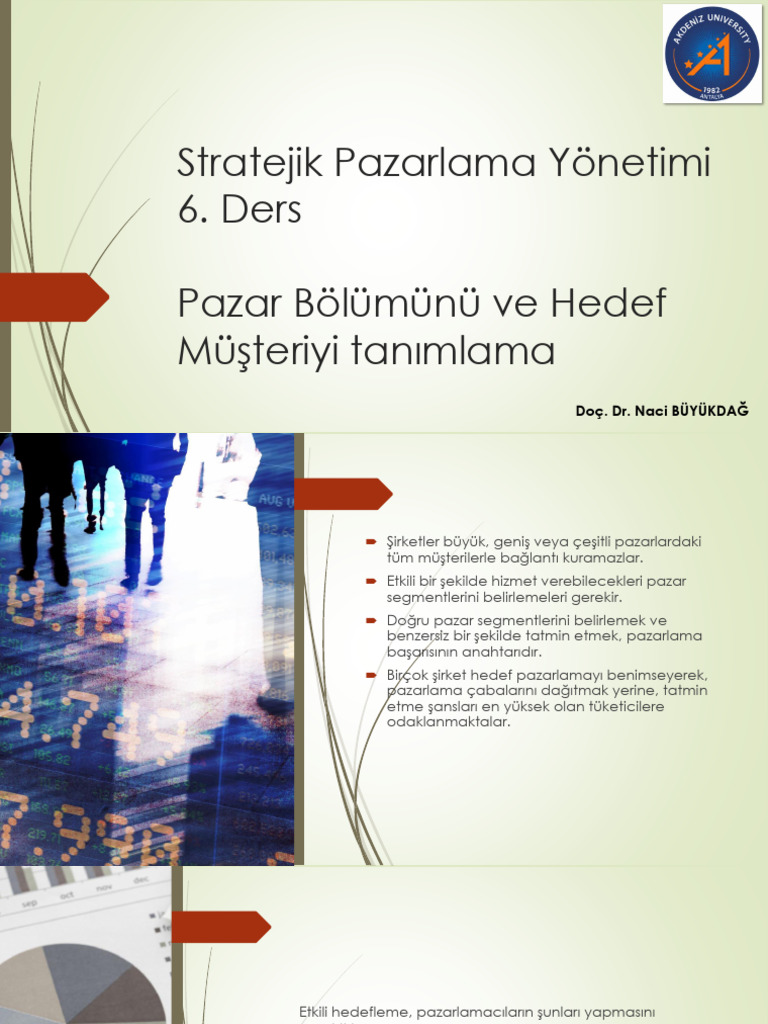 Stratejik Pazarlama Yönetimi 2024 2025 Güz 6. Ders | PDF